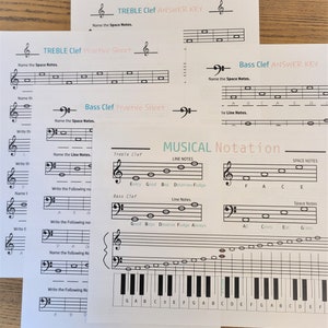 Music Notation Practice Sheets With Answer Keys - Etsy