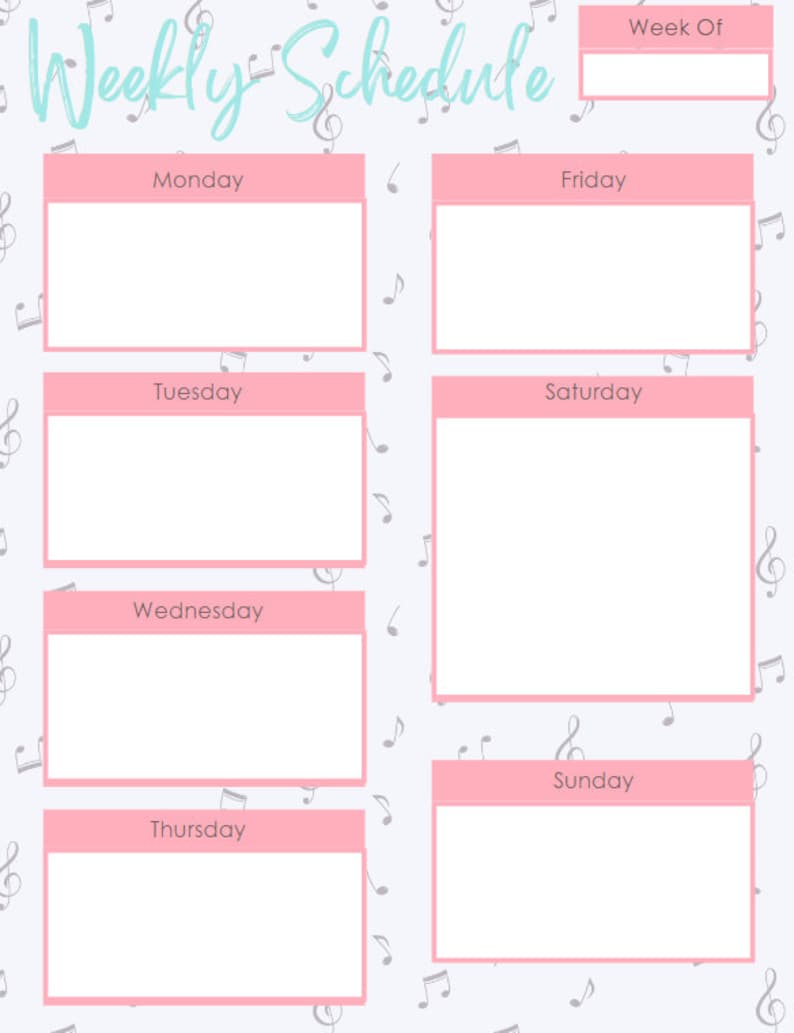 Music Teacher Printable Planner Lesson Planner Student - Etsy