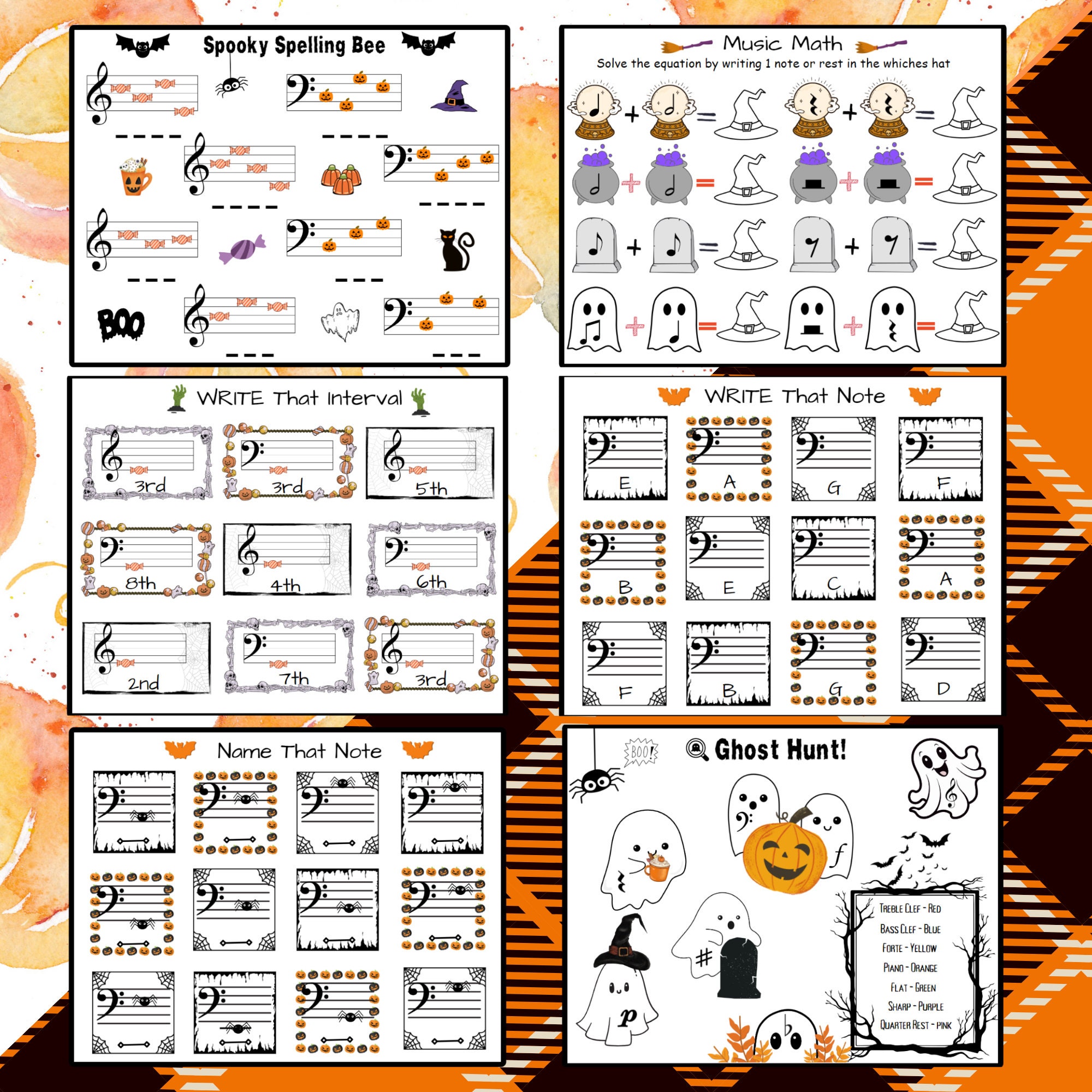 Music Activity Pack Autumn and Halloween for Kids - Etsy