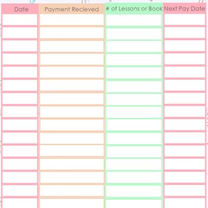 Music Teacher Printable Planner | Lesson Planner | Student Tracker ...