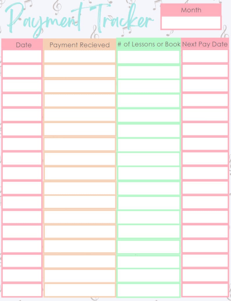 Music Teacher Printable Planner Lesson Planner Student - Etsy