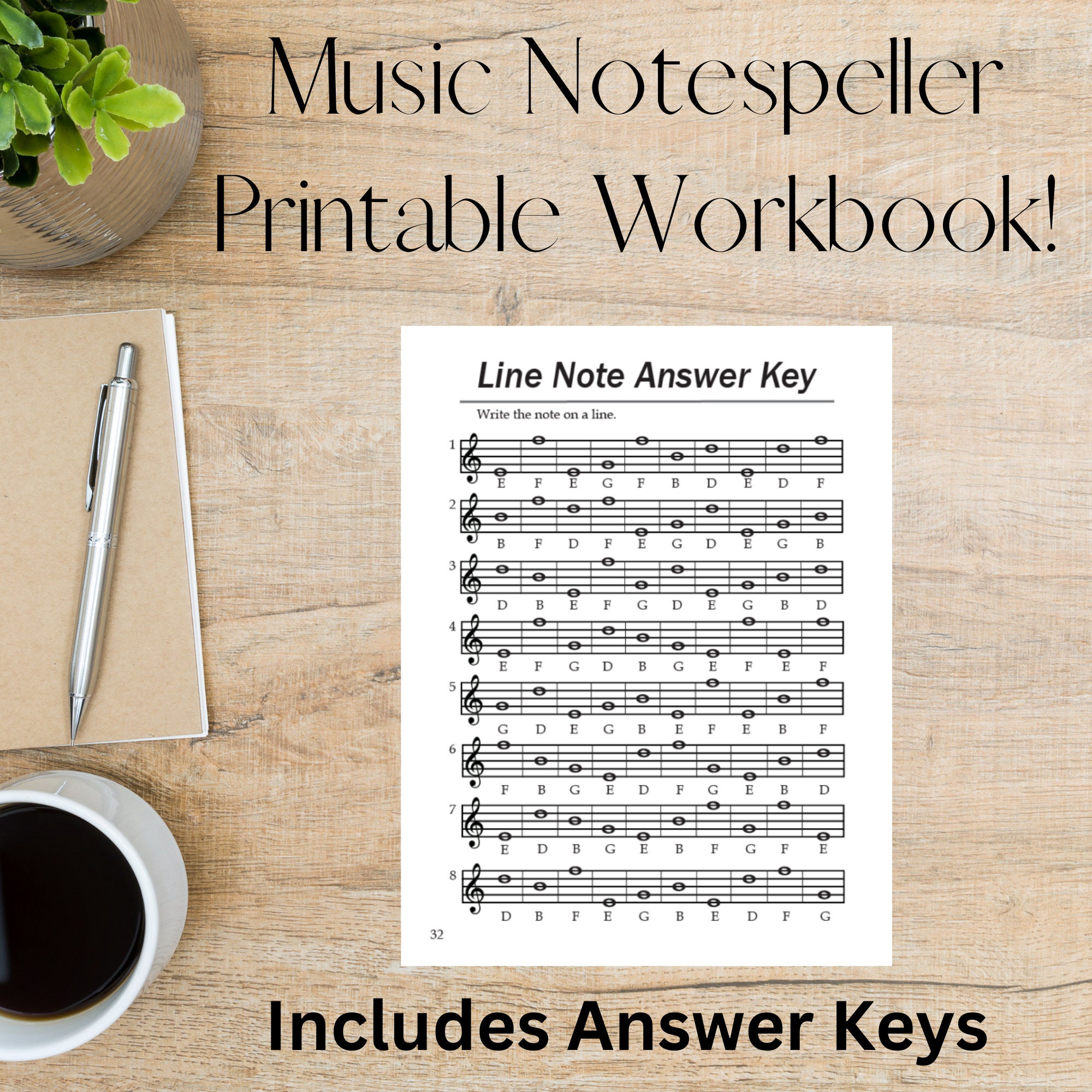 Music Notespeller Printable Workbook | Music Theory | Teach Yourself ...