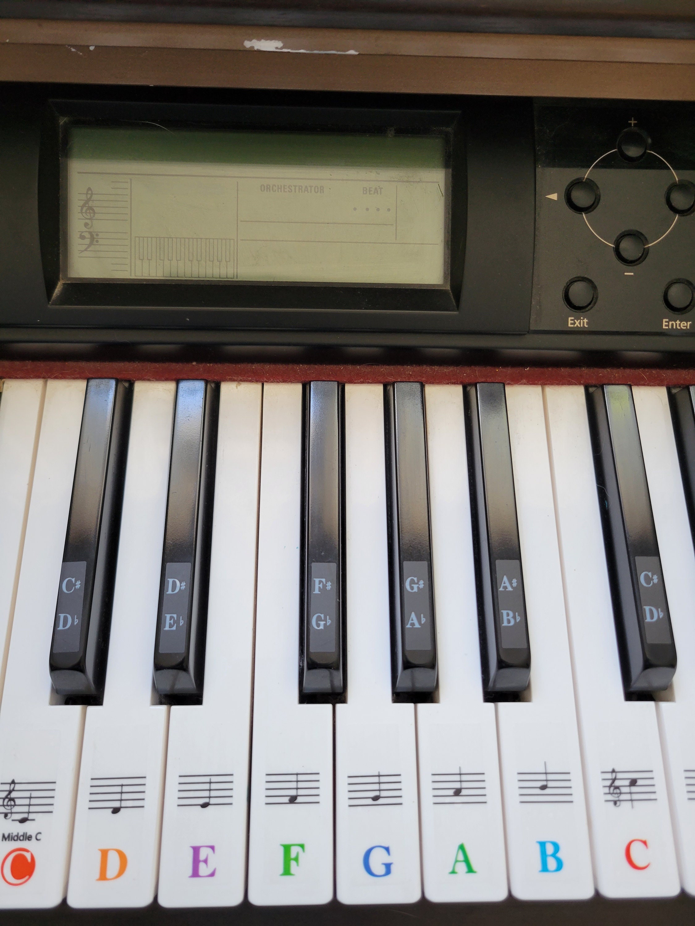 Piano Key Labels Piano Note Stickers Transparent Piano Keyboard ...