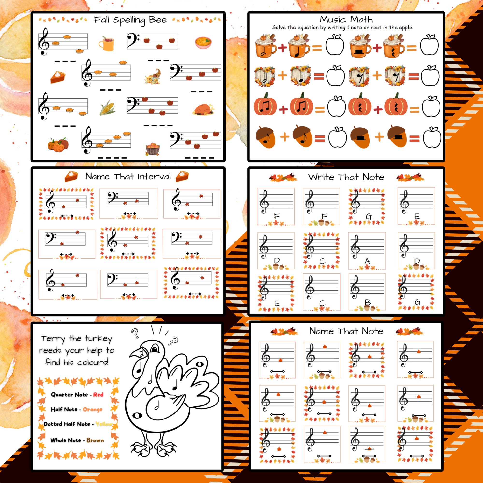 Music Activity Pack Autumn and Halloween for Kids - Etsy