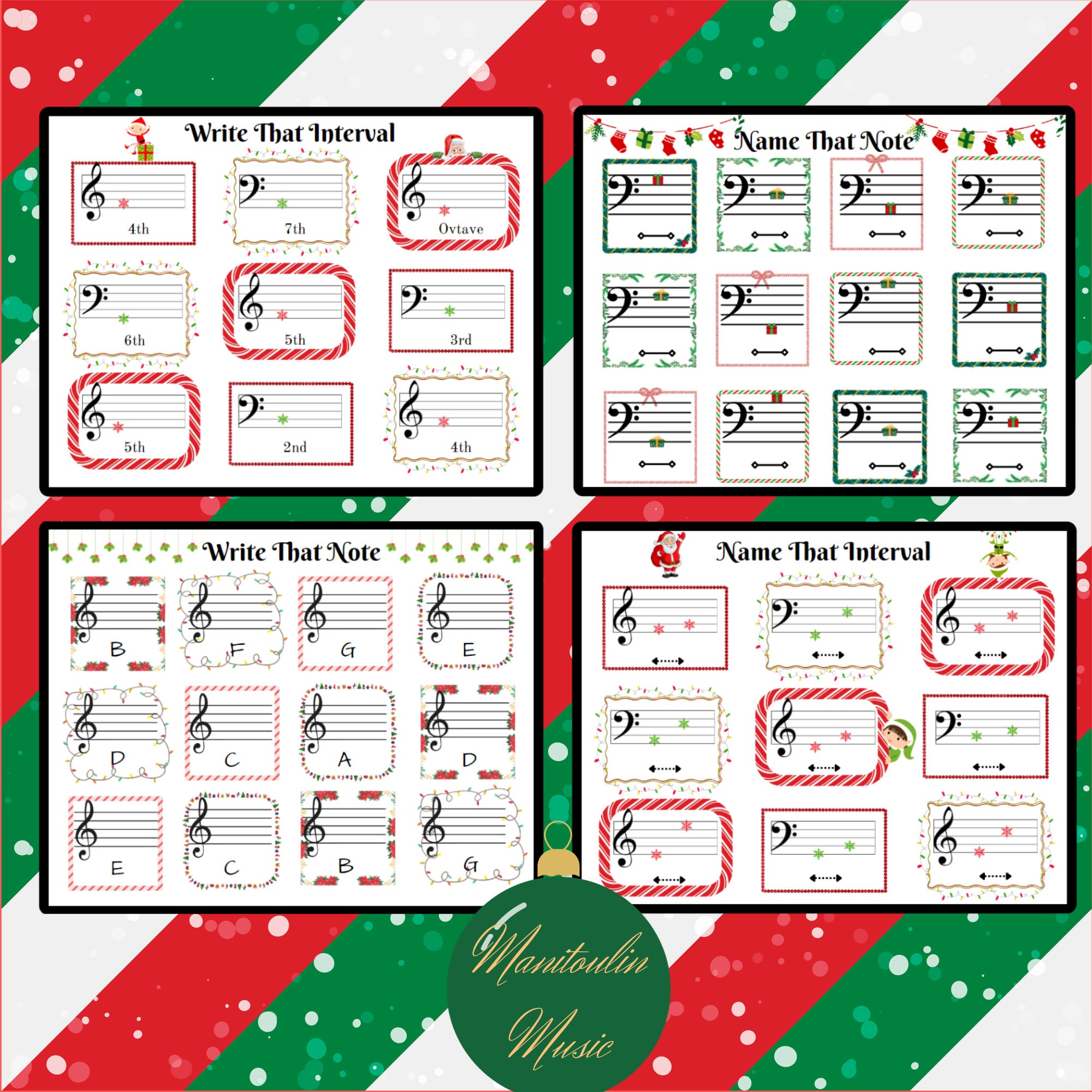 Christmas Music Activity Worksheets: Holiday Music Pack (PDF Digital ...