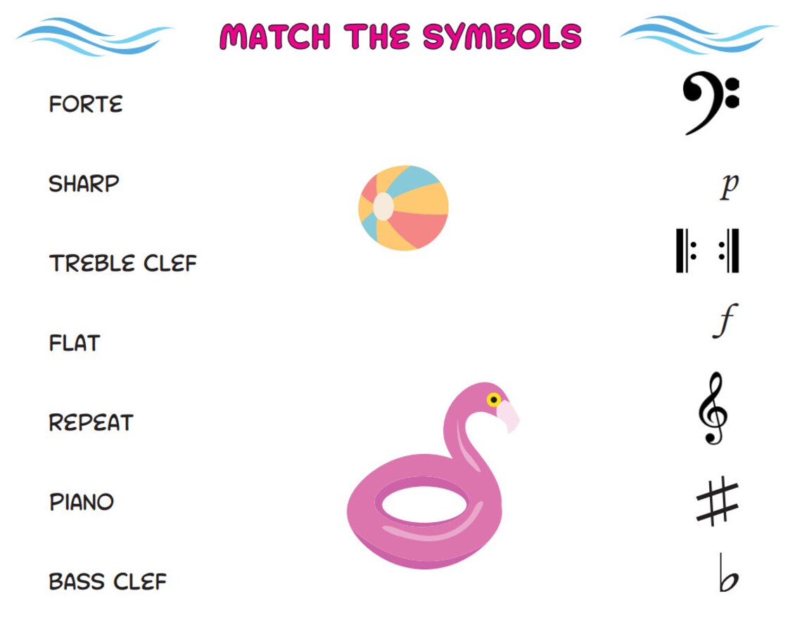 Summer Music Activity Pack 12 Pages Colouring Note Speller Music Teach ...