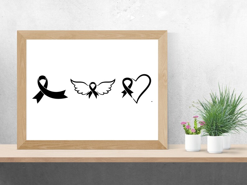 Cancer Ribbon SVG Bundle, Cancer Awareness Ribbon Svg , Cancer Ribbon ...