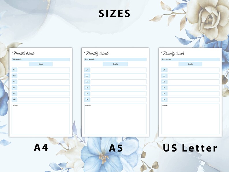 Printable Goal Planner Bundle, Daily Weekly Monthly Quarterly Yearly ...