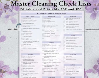 Ultimate Cleaning Schedule Bundle, Editable Cleaning Checklist Bundle ...