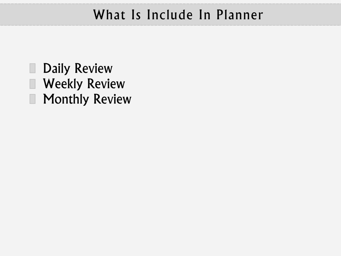 Printable Daily Review, Weekly Review, Monthly Review, Planner Insert, PDF A4, A5, Half Letter ...