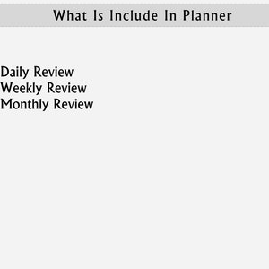 Printable Daily Review, Weekly Review, Monthly Review, Planner Insert ...