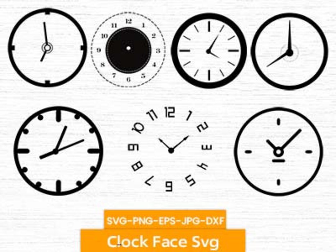 Clock Face SVG Bundle, Clock Svg, Clock Face Clipart Bundle Cut Files ...