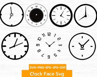 Clock Face SVG Bundle, Clock Svg, Clock Face Clipart Bundle Cut Files ...