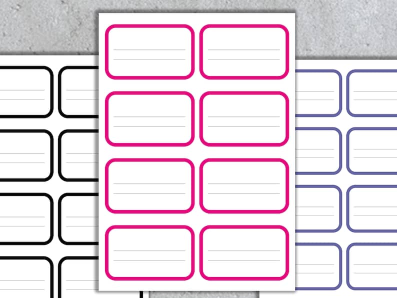 Name Tag Template Editable, Editable Name Plates, Rainbow Name Tags ...