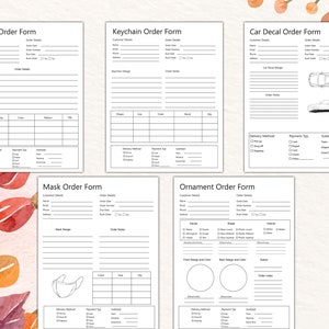 15 Printable Order Forms Bundle, Order Form Template Printable ...