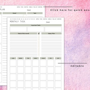 Project Management Template, Daily to Do List Project Planner, Office ...
