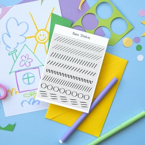 Basic Strokes Handwriting Practice Sheet, Printable Handwriting ...