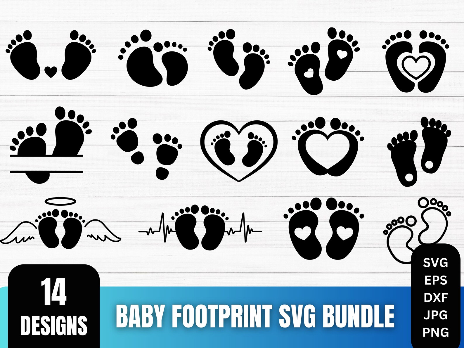 Baby Footprint, Baby Feet Svg Instant Download Svg, Png, Eps, Baby ...