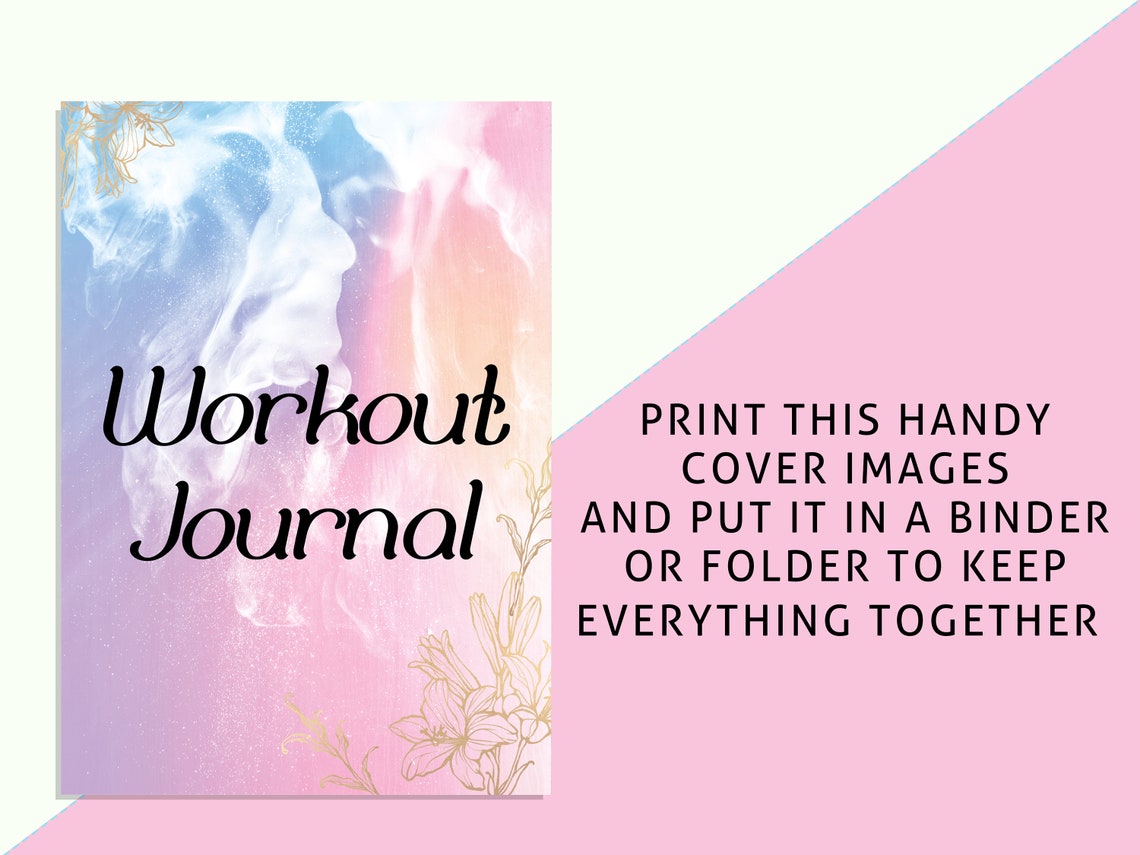 Workout Journal Printable Minimalist Editable 8 Pages Workout - Etsy
