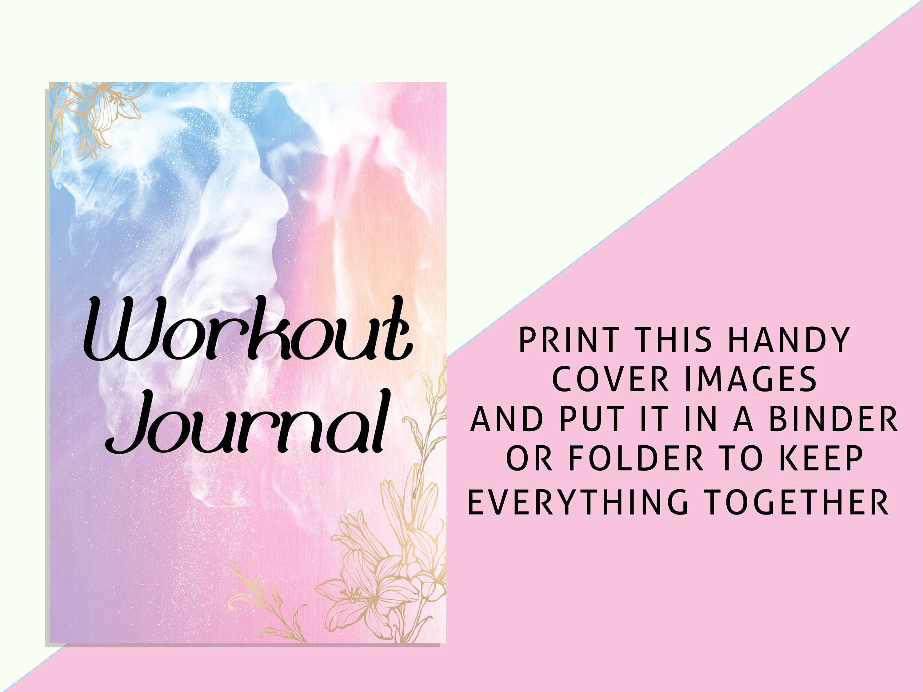 Workout Journal Printable Minimalist Editable 8 Pages Workout - Etsy