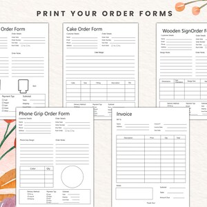 15 Printable Order Forms Bundle, Order Form Template Printable ...