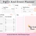 Printable Event Planner, Event Planning Template, Party Budget Planner ...