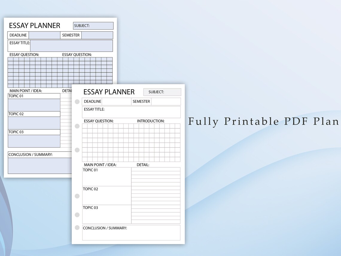 Essay Guide and Planner Printable Pack | School, College, University Student Essay Writing ...