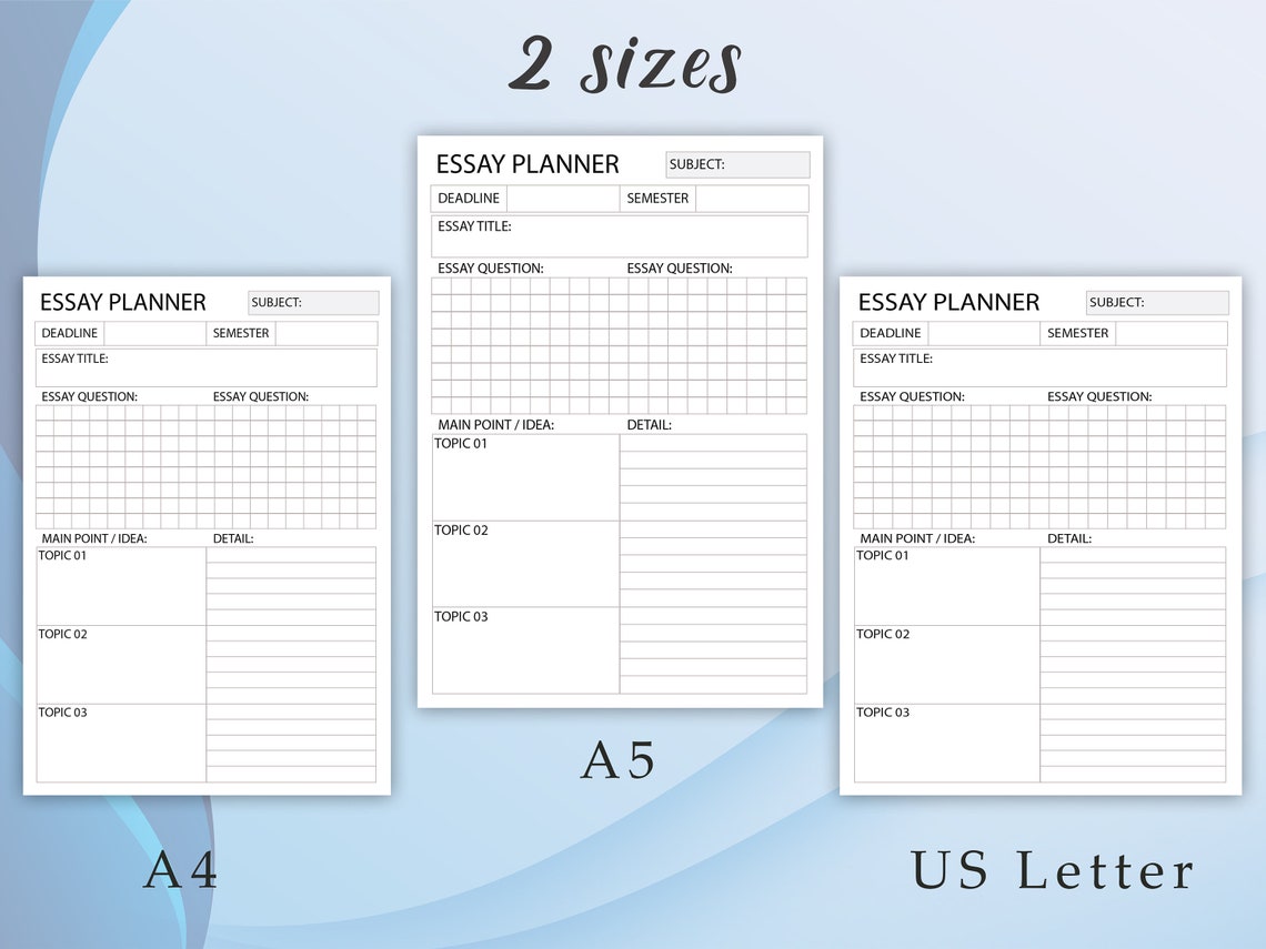 Essay Guide and Planner Printable Pack | School, College, University Student Essay Writing ...