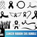 Cancer Ribbon SVG Bundle, Cancer Awareness Ribbon Svg , Cancer Ribbon ...