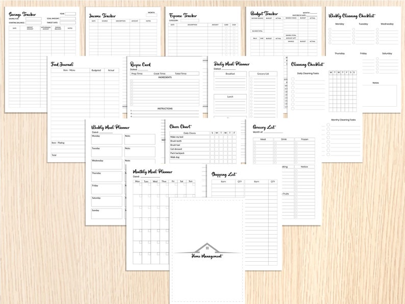 Printable Home Management, Household Planner Printables, Home ...