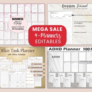 Mega Bundle Adhd Planner, Business Startup, Office Task Planner, Dream ...