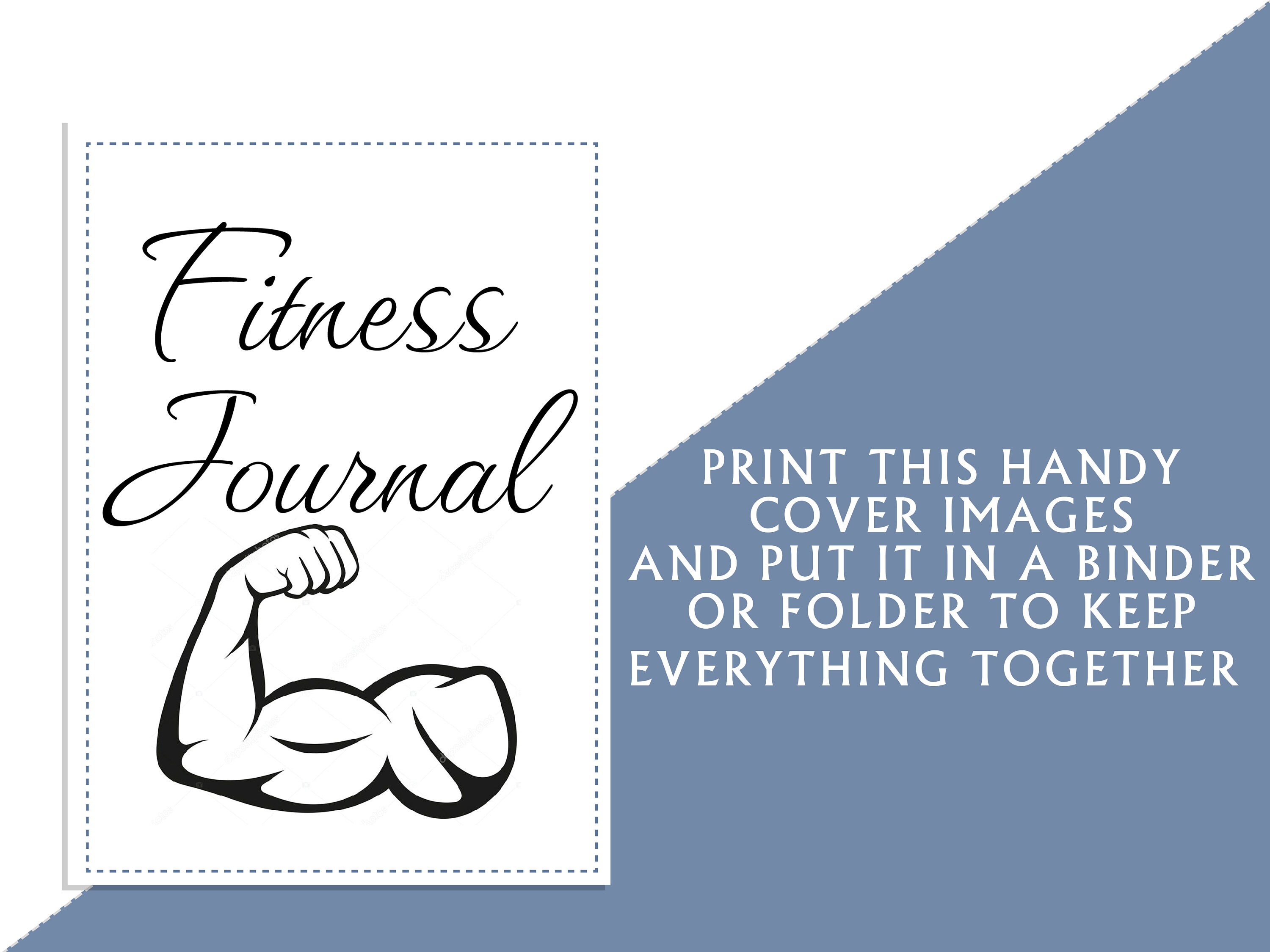 Fitness Journal Printable, Minimalist Editable 9 Pages Fitness Tracker ...