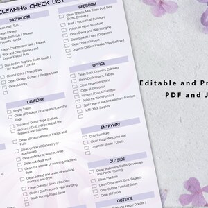 Ultimate Master Cleaning Checklist, Editable Whole Home Cleaning Bundle ...