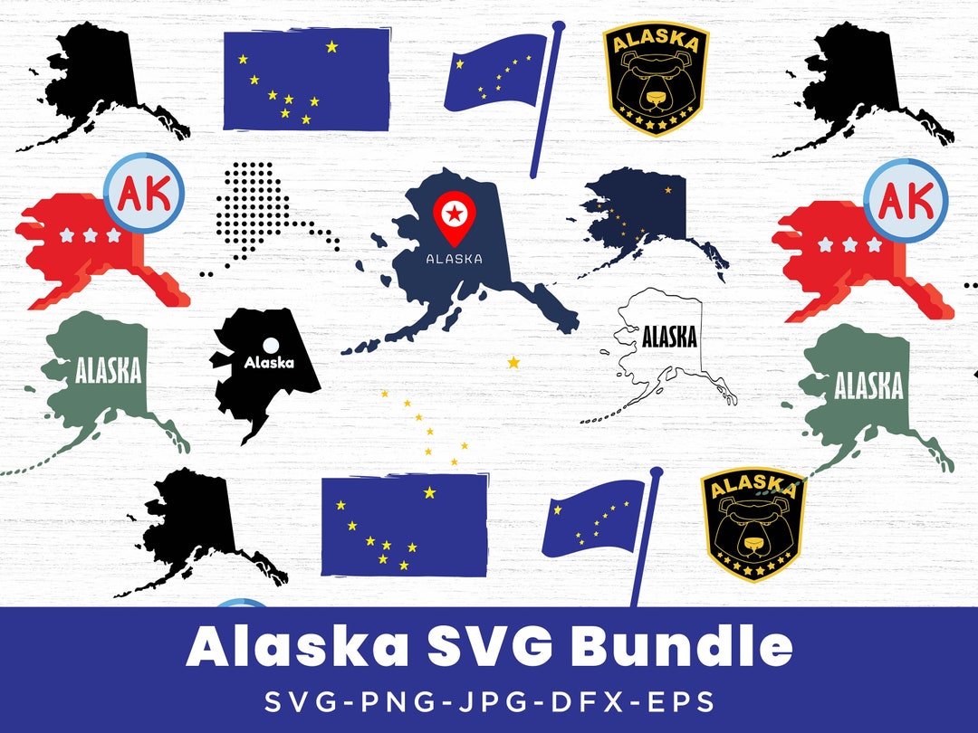 Alaska Svg Bundle, Alaska Png Bundle, Alaska Vector Files, Alaska Dxf ...