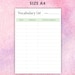 Printable Vocabulary List Bundle, Vocabulary Set Printable, Language ...