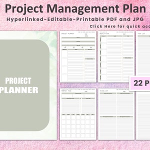 Project Management Template, Daily to Do List Project Planner, Office ...