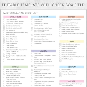 Ultimate Cleaning Schedule Bundle, Editable Cleaning Checklist Bundle ...