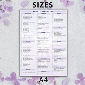 Ultimate Master Cleaning Checklist, Editable Whole Home Cleaning Bundle ...