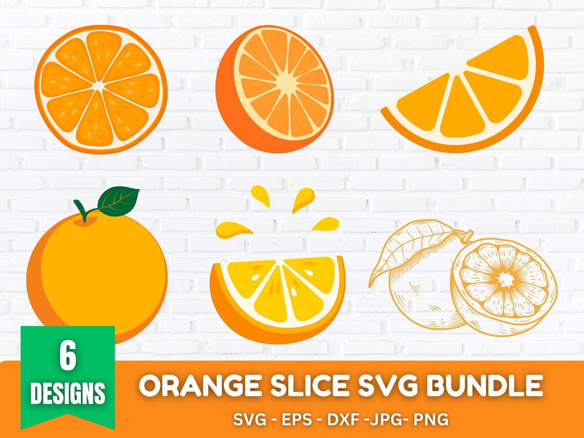 Orange Slices Svg Bundle, Oranges Clipart, Orange Juice Png, Winter ...
