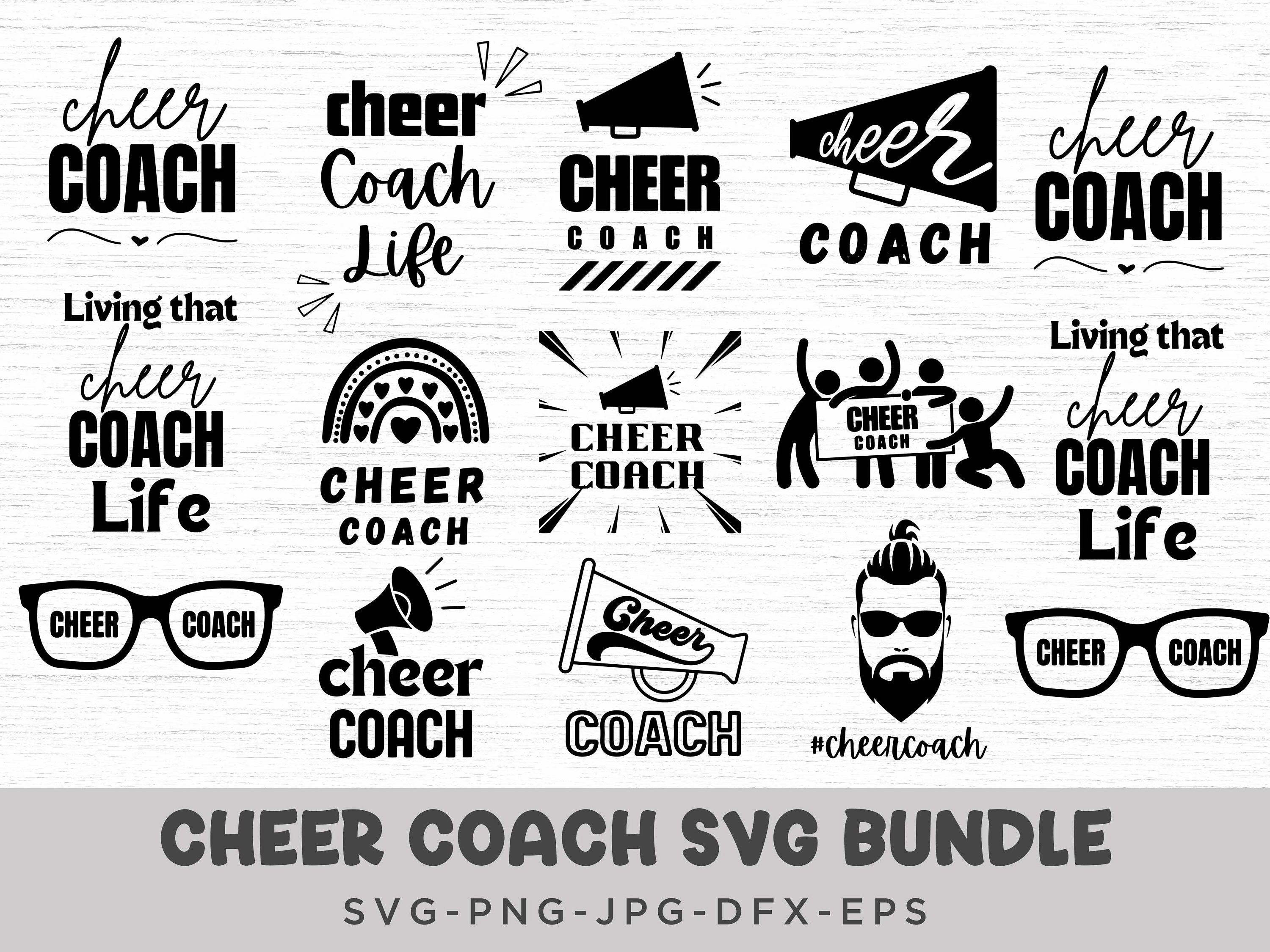 Cheer Coach Svg Bundle, Cheer Coach Svg, Cheerleader Svg, Cheer Mom Svg ...