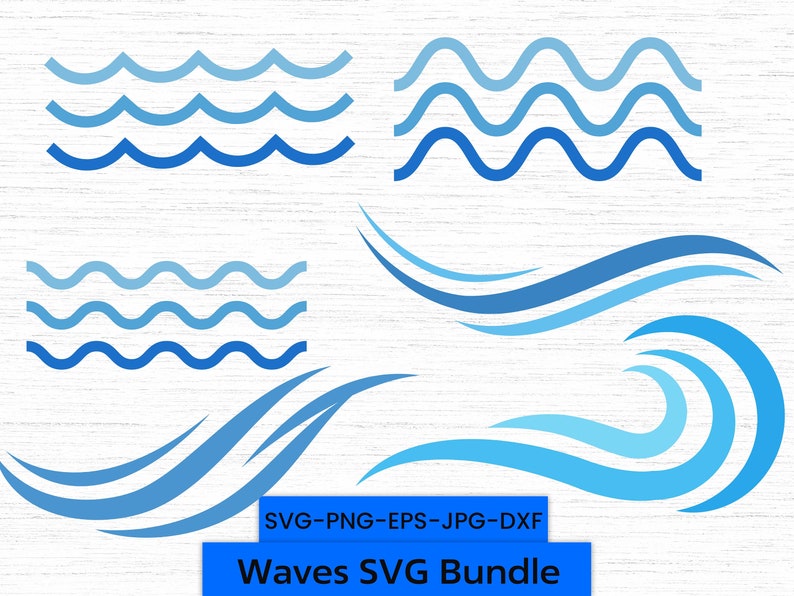 Dynamic Waves SVG Bundle, Wave Svg Bundle, Wave Png Bundle, Digital Cut ...
