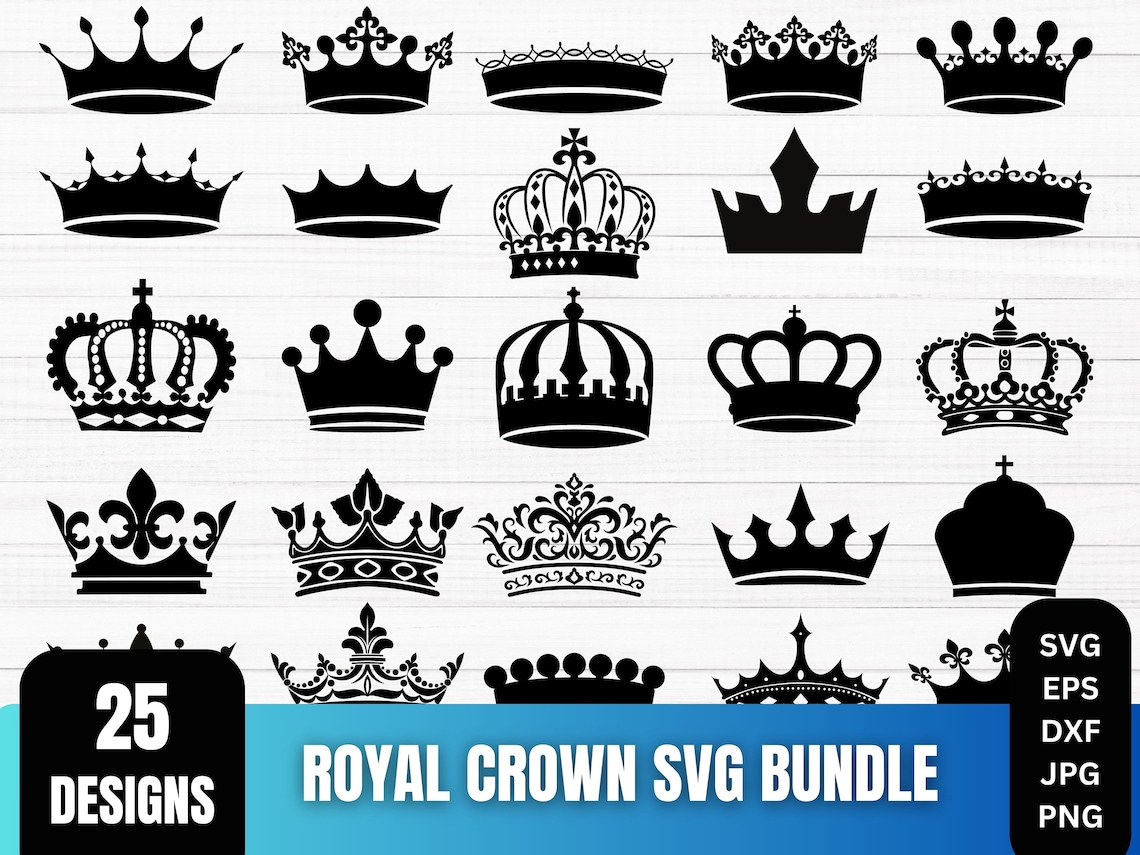 Royal Crown SVG File, King Crown SVG, Queen Crown SVG, Princess Tiara ...