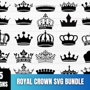 Royal Crown SVG File, King Crown SVG, Queen Crown SVG, Princess Tiara ...