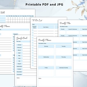 Printable Goal Planner Bundle, Daily Weekly Monthly Quarterly Yearly ...