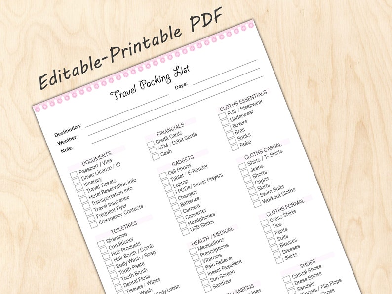 Ultimate Travel Packing List, Essentials for Your Adventure, Travel ...