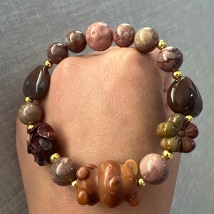 Rare Unique Alashan/alxa Agate Crystal Gemstone With Carved Bear, Heart ...