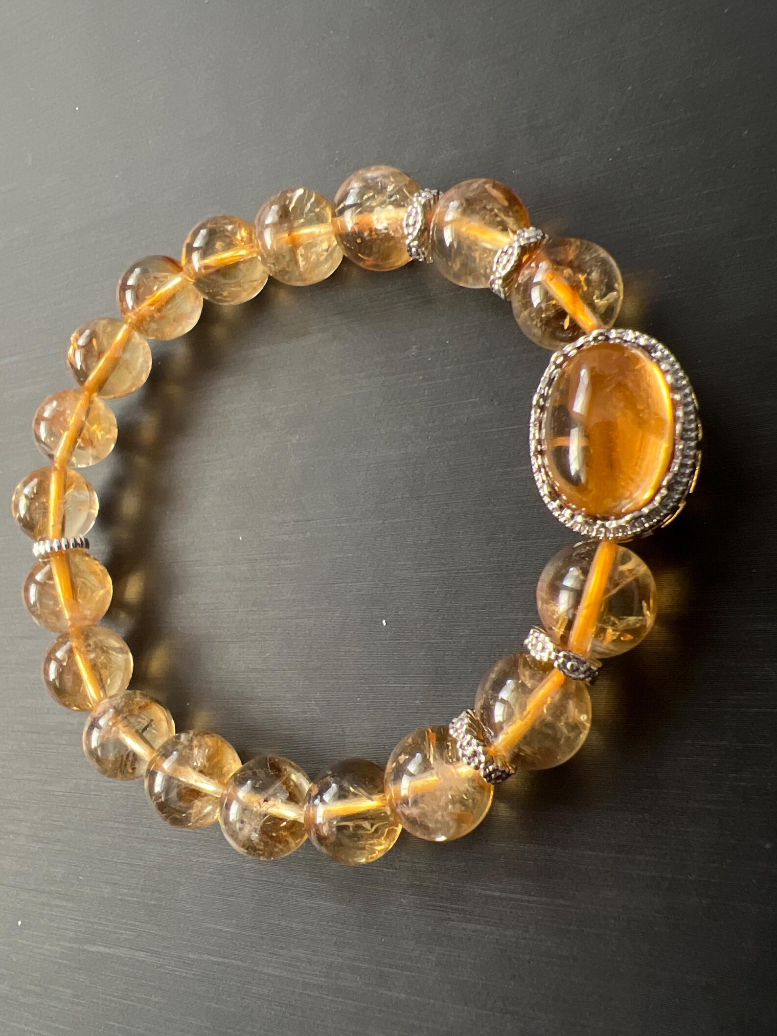Unique Natural Yellow Brazilian Citrine Crystal Quartz Bracelet W ...