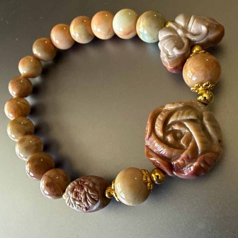 Crystal Peony Bracelet - Etsy