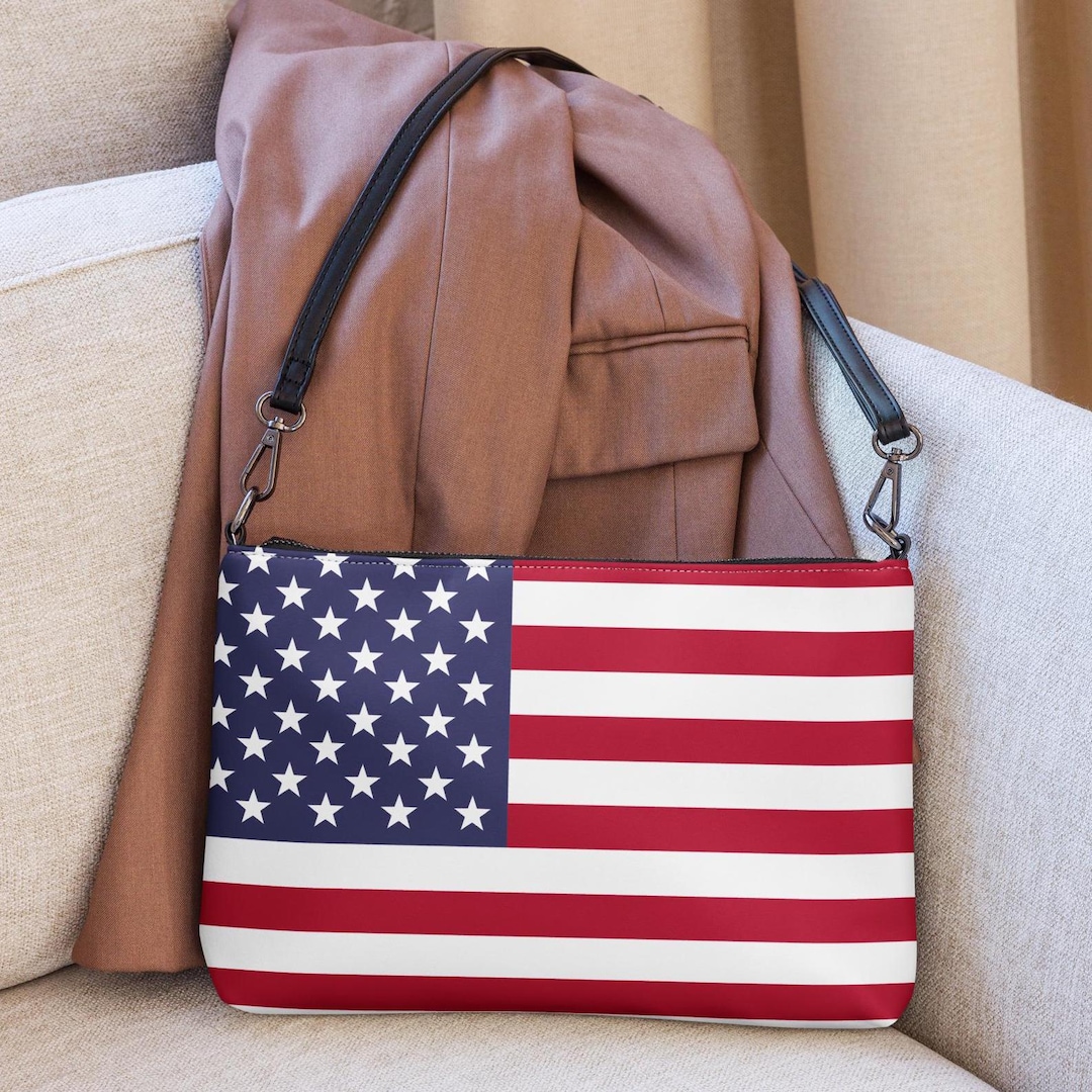 American Flag Patriotic Crossbody Bag, America 1776, USA 4th of July ...