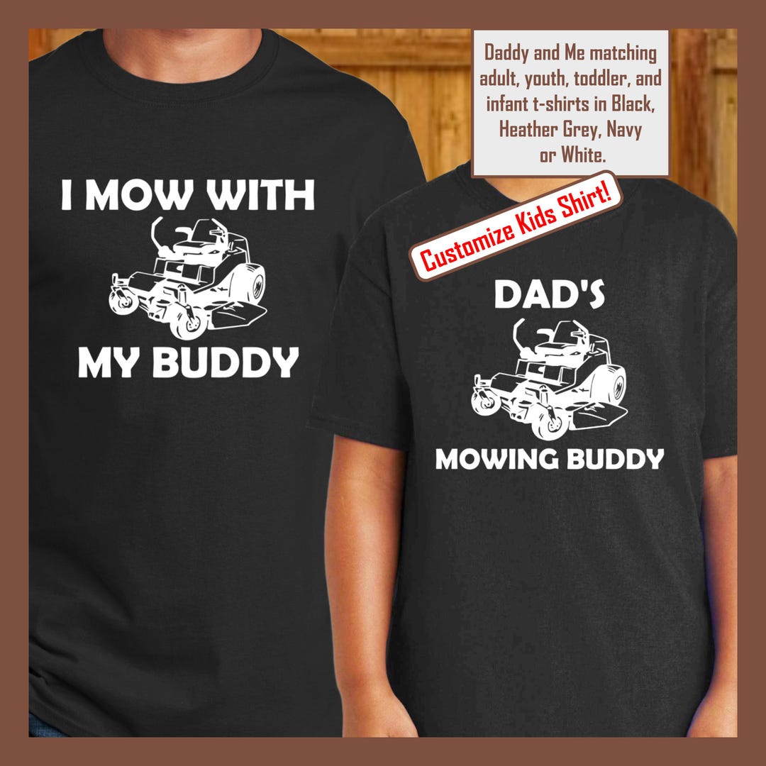 Personalized Matching Lawn Mower Shirts: Daddy and Me Zero Turn Lawn ...